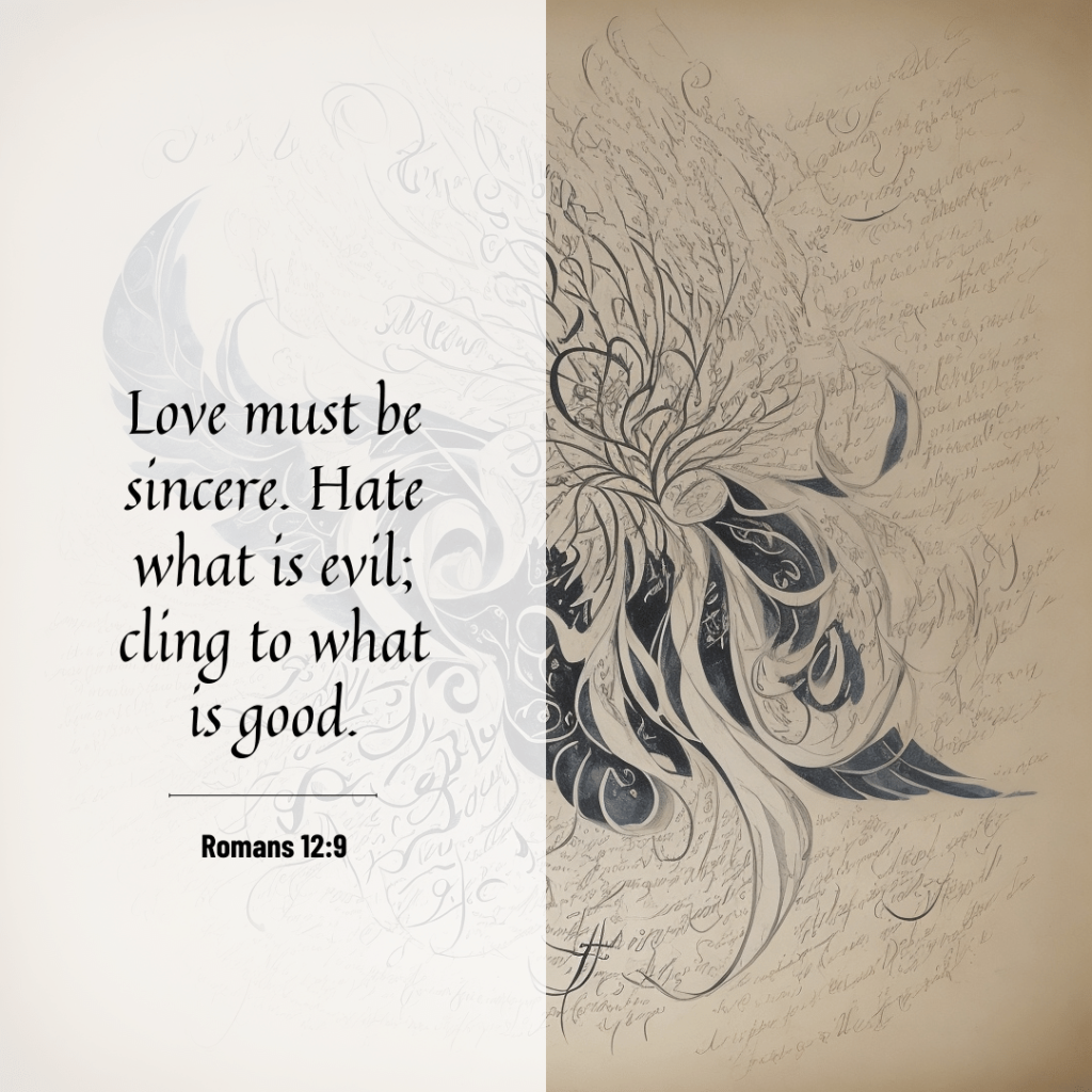 Bible Verse Of The Day Sincere Love And The Rejection Of Evil