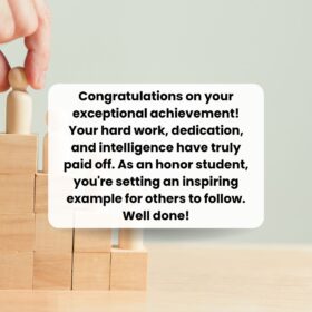 320 Academic Achievement Congratulations Message For Honor Student