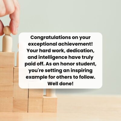320 Academic Achievement Congratulations Message For Honor Student